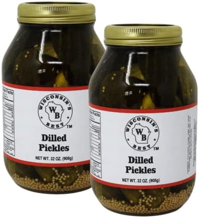Amazon.com : Wisconsin's Best - Dilled Pickles, 32oz. (2 Pack) Great ...
