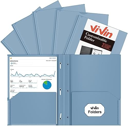 Amazon.com : Qilery 2 Pocket Folders with Prongs 3 Prong Folders Heavy ...