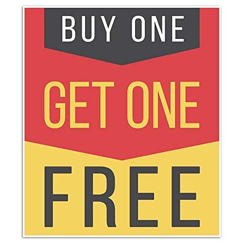 Amazon.com: Business Window Retail Custom Buy One Get One Free Sale ...
