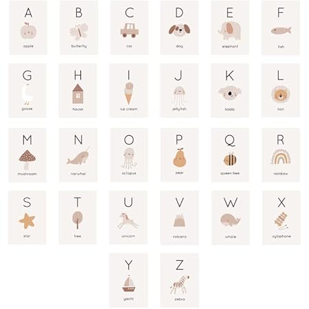 Amazon.com: Boho Alphabet Wall Decals Removable Alphabet Letters Wall ...
