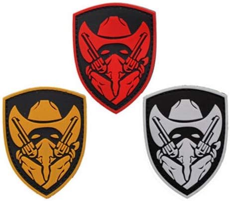 Amazon.com: 1pcs Masked Cowboy Gunfighter Gunner 3D Military Patch PVC ...