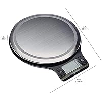 Amazon.com: Amazon Basics Stainless Steel Digital Kitchen Scale with ...