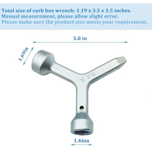 Snapklik.com : Rsoise Meter Curb Box Key MKF2 Triangular Curb Box ...