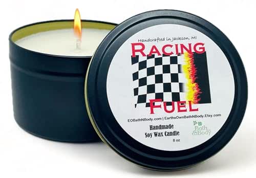Amazon.com: Racing Fuel 110 Hi Octane Soy Wax Novelty Candle 8 oz ...