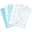 Larcenciel Floral Tissue Paper Sheets, White Blue Tissue Paper for ...