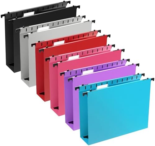 Amazon.com : Ansook Extra Capacity Plastic Hanging File Folders Letter ...