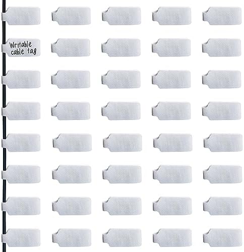 Amazon.com : Mr-Label – 40 Pcs 0.78" x 3.54" Hook and Loop Cable Labels ...