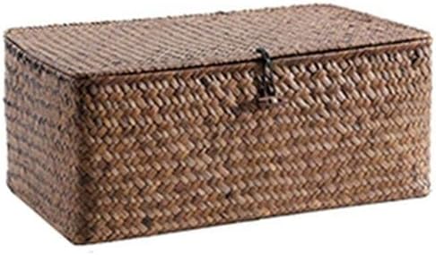 Amazon.com: Woven Storage Box Stackable Wicker Storage Bins with Lid ...