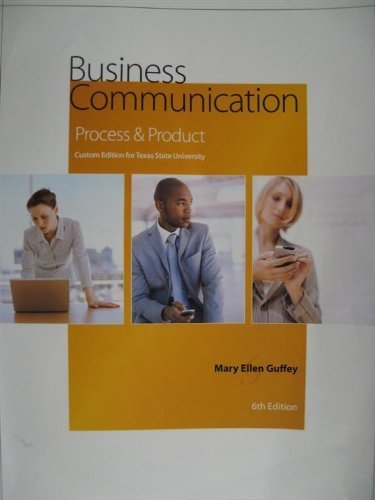 Business Communication Process & Product Custom Edition for Texas State ...