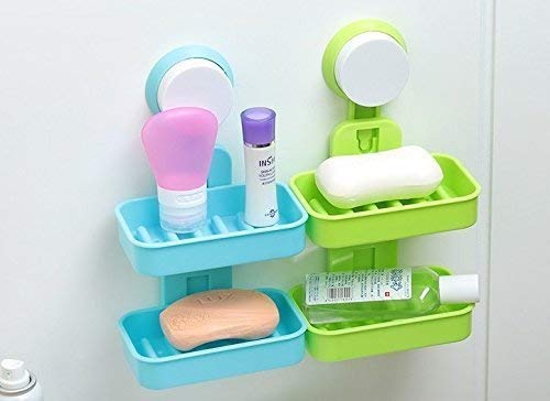 Sonani Plastic Plates Double Layer Soap Box Stand and Bathroom Soap ...