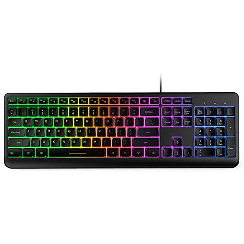 Buy Wired Backlit Keyboard, Slim USB Illuminated Wired Keyboard with ...