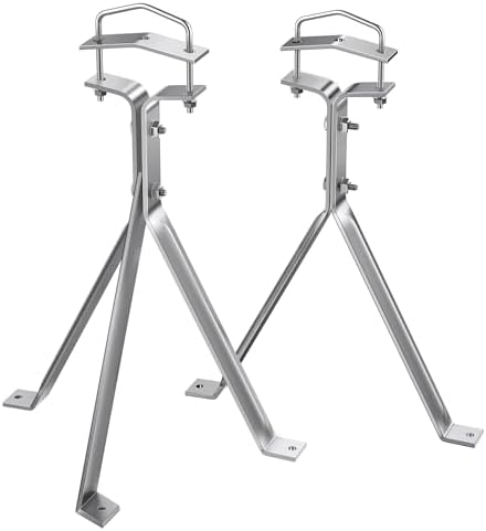 Amazon.com: 12'' Adjustable Antenna Mast Wall Mount Bracket, 2 Pcs ...
