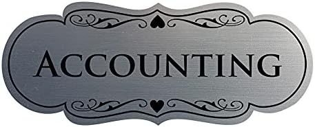 Amazon.com : Signs ByLITA Designer Accounting Sign (Brushed Silver ...