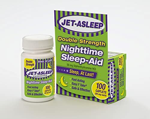 Amazon.com: Jet-Asleep Double Strength Nighttime Sleep-Aid 100 Count 36 ...