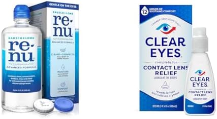 Amazon.com: Renu Contact Lens Solution & Clear Eyes Contact Lens Relief ...