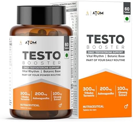 AS-IT-IS ATOM Testosterone Booster for Men, I 8 botanic herbs & L ...