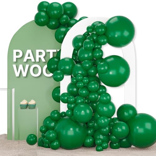 Amazon.com: PartyWoo Dark Green Balloons 155pcs Different Sizes of 18 ...
