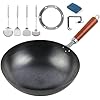 Amazon.com: JLYO Never rust Hand Hammered Wok-Round Bottom Woks-12.6 ...