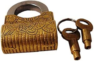 Brass Padlock - Lock with Keys - Working Functional - Brass Made - Type ...