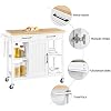 Amazon.com: Yaheetech Kitchen Island Cart with Bamboo Countertop ...