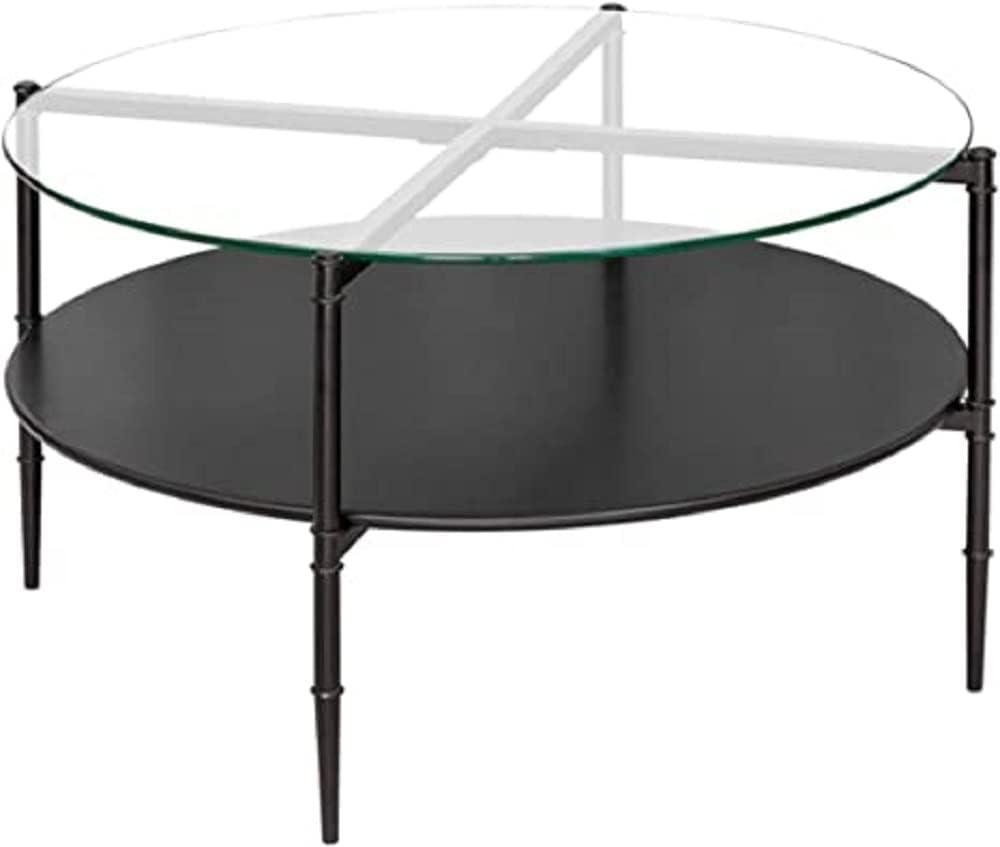 Amazon.com: Martha Stewart Caroline Round Coffee Table with Open ...