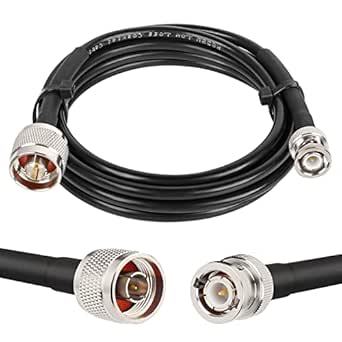 MOOKEERF N to BNC Cable 6ft,RG58 Low Loss N Male to BNC Male Coaxial Cable,RG58 N BNC Extension ...