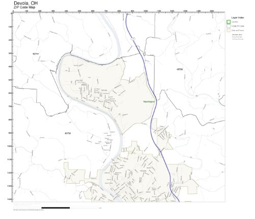 Zip Code Wall Map Of Devola Oh Zip Code Map | Desertcart KUWAIT