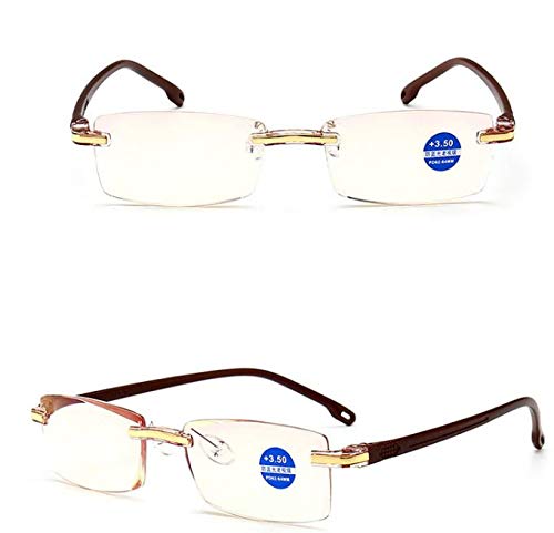 Hansel Rimless Reading Glasses Women Men Transparent Blue Light ...