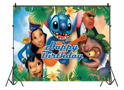 Lilo And Stitch Photography Backdrops Xrhot Lilo Stitch Happy Birthday ...