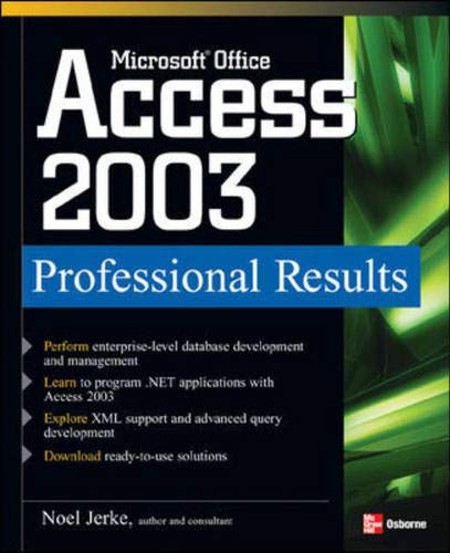 Microsoft Office Access 2003 Professional Results: Jerke, Noel: 9780072229653: Amazon.com: Books