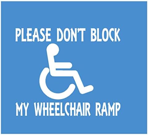 Amazon.com: EZ-STIK Please Don't Block Wheelchair Ramp K246 6 Inch ...
