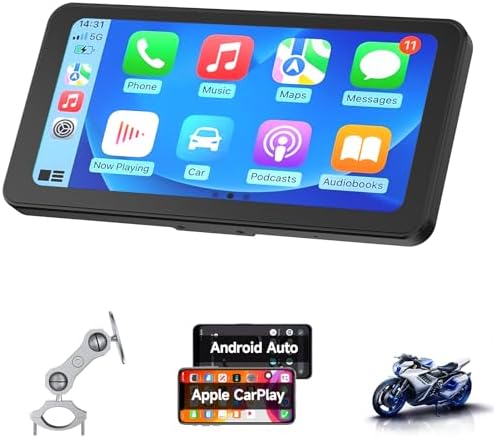Carpuride W702 Motorrad GPS Carplay Bildschirm, Kabelloses CarPlay und ...
