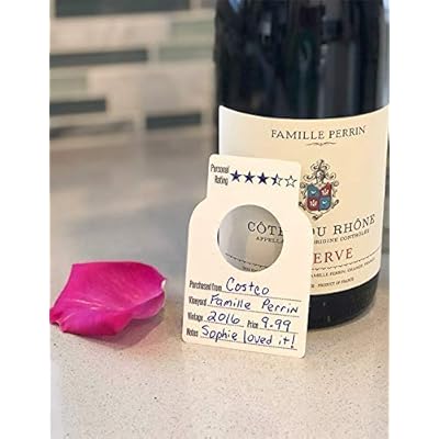 Buy Vino Tag Two Sided Wine Bottle Tags - Large Paper Wine Tags for ...
