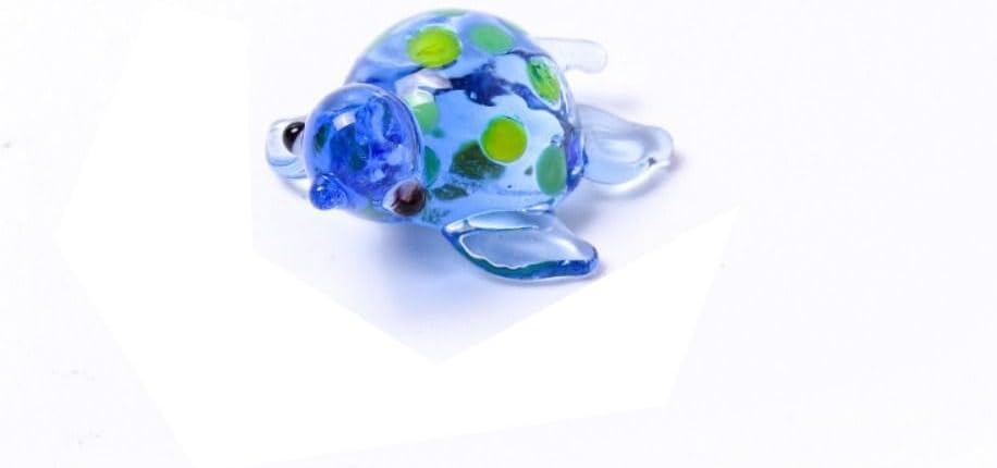 Amazon.com: Handmade Mini Sea Turtle Figurines Colorful Glass Sea ...