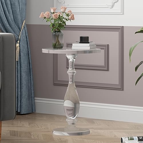Amazon.com: Mjkone Acrylic Side Table, Modern Style Small End Table ...