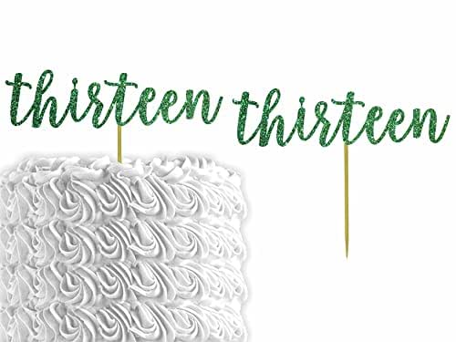 Amazon.com: Glitter Number"Thirteen" 13 Birthday Cake Topper | Tenth ...