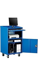 Amazon.com: Global Industrial Mobile Computer Cabinet, Black, 27" W x ...