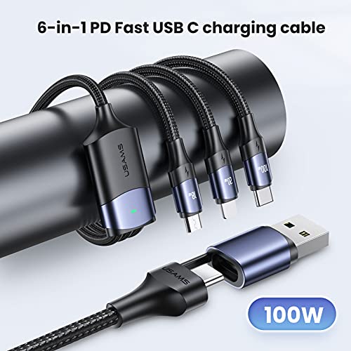 Cable Multi USB, wiregde Multi Chargeur USB 5 en 1 Câble de Charge ...