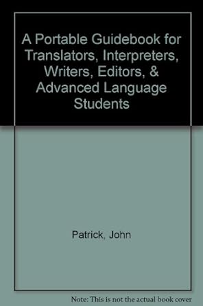 Buy A Portable Guidebook for Translators, Interpreters, Writers ...