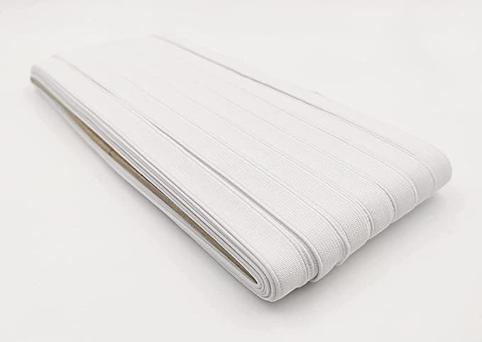 AMPEREUS | Braided Elastic Band White Elastic (15 Meters, 1 inch) Cord ...