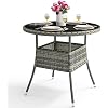 Amazon.com: YITAHOME Outdoor Dining Table Round for 4 31.5" Patio ...