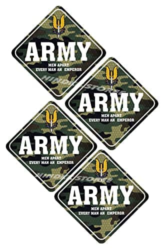 Army Sticker for CAR Pack of 4 (2 Size) | Love Indian Army Tribute to ...
