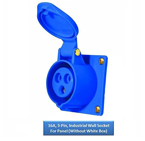 Industrial Plug & socket , panel mount sockets 16A 3 Pin : Amazon.in ...