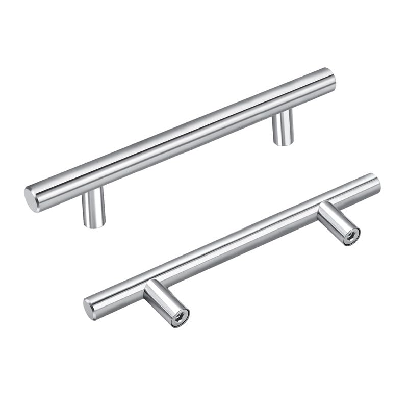 NIZADO 5 Pack Stainless Steel Cabinet Handles,5 Inch Polished Chrome ...