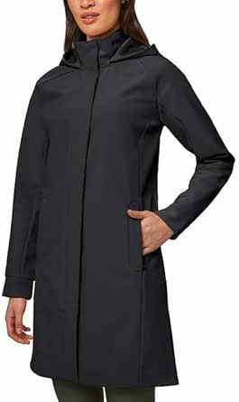 Mondetta Ladies' Long Softshell Jacket (Black, XL) at Amazon Women's ...