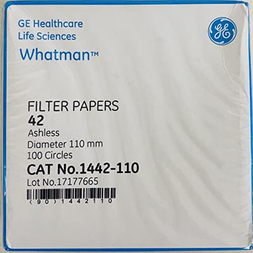 Whatman Filter Papers, grade 42, 1442-110, 100/pack : Amazon.in ...