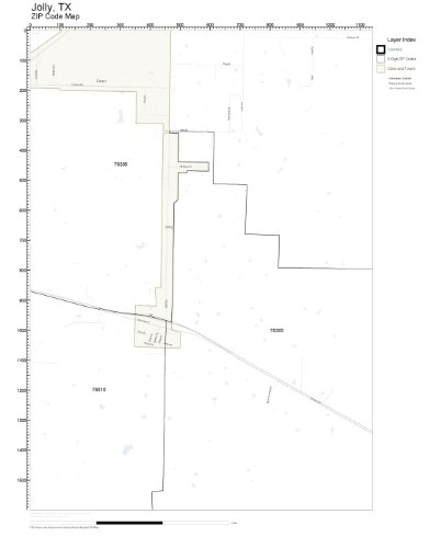 ZIP Code Wall Map of Jolly, TX ZIP Code Map Laminated: Amazon.com ...