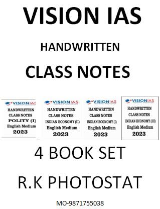 Buy VISION IAS HANDWRITTEN CLASS NOTES 2023(ECONOMY-I+ECONOMY-II ...