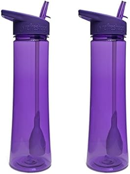 Amazon.com: refresh2go 1050-PL-2pk Sleek Filtered Water Bottle, 2-Pack ...