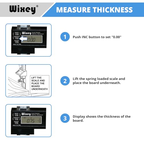 Wixey WR510 Thickness Planer Digital Readout DRO for Portable Planer ...